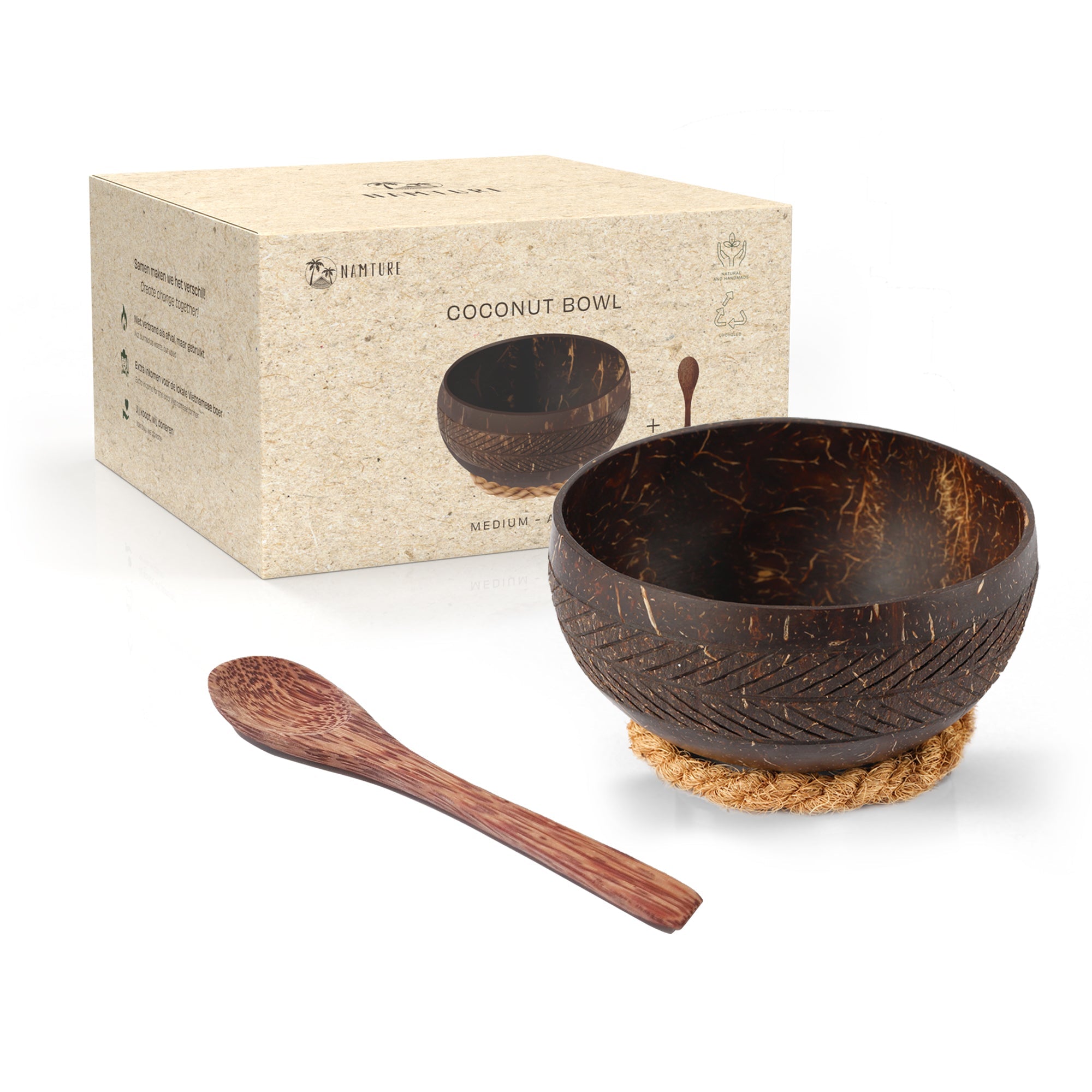 Kokosnoot kom set medium - Duurzaam uit Vietnam - Namture