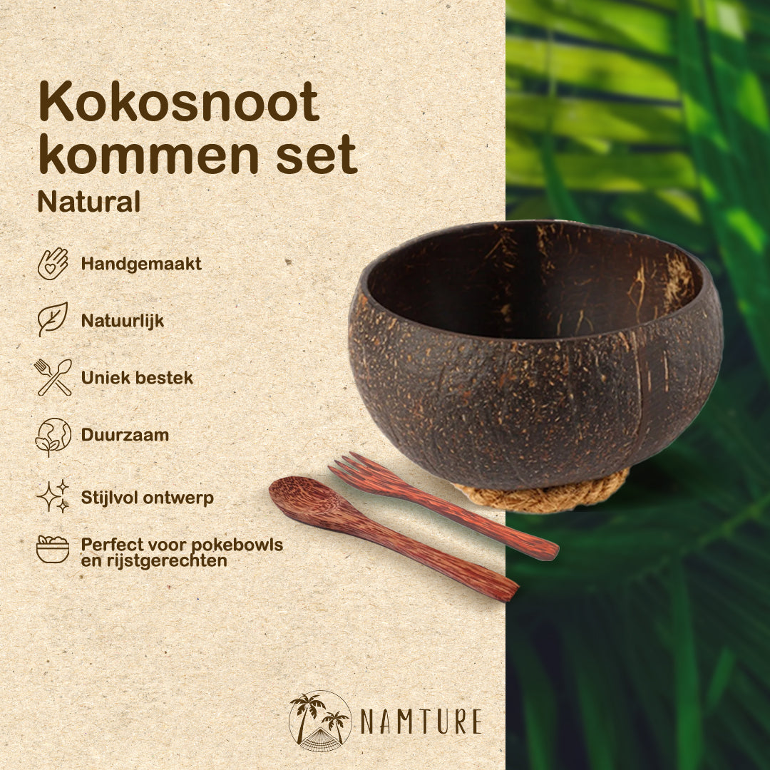 Kokosnoot kom set jumbo - Duurzaam uit Vietnam - Namture
