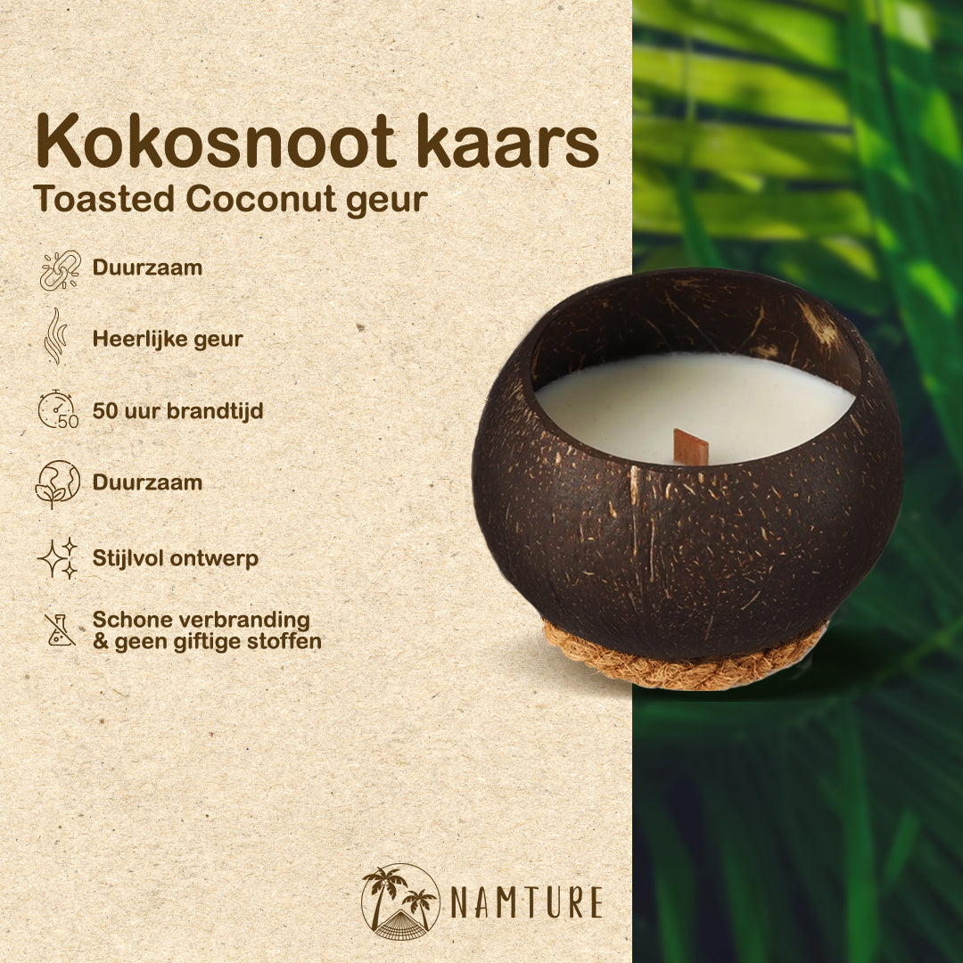 Kokosnoot Kaars Tropical Fruits - Duurzaam uit Vietnam - Namture